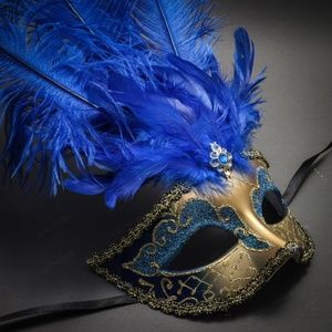 ILOVEMASKS | Accessories | Venetian Glitter Crystal Party Mask Gold ...